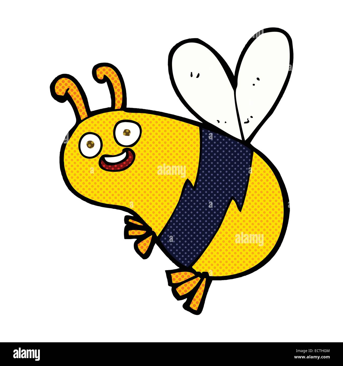 funny retro comic book style cartoon bee Stock Vector Image & Art - Alamy