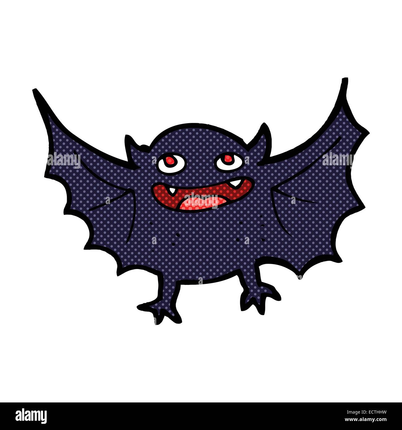 retro comic book style cartoon vampire bat Stock Vector Image & Art - Alamy