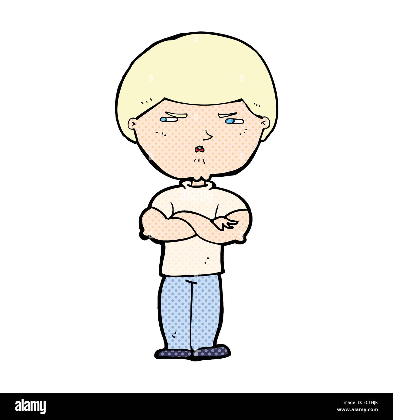 retro comic book style cartoon grumpy man Stock Vector Image & Art - Alamy