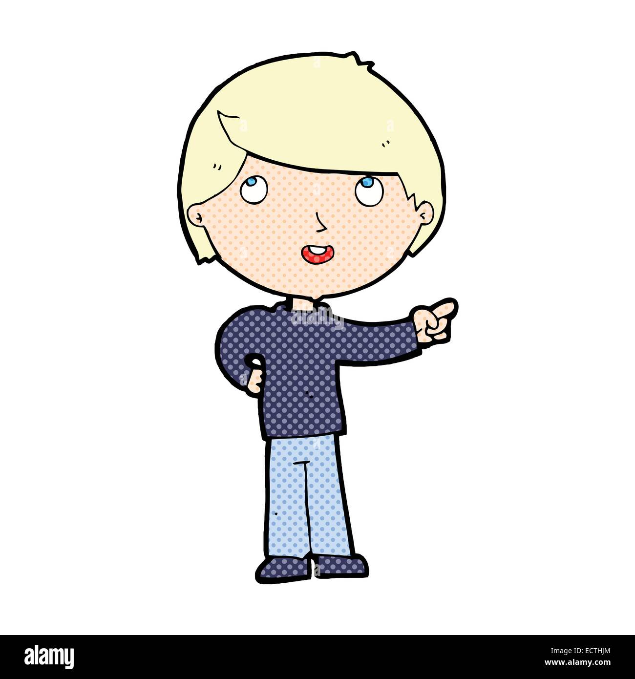 Boy pointing at book Stock Vector Images - Alamy