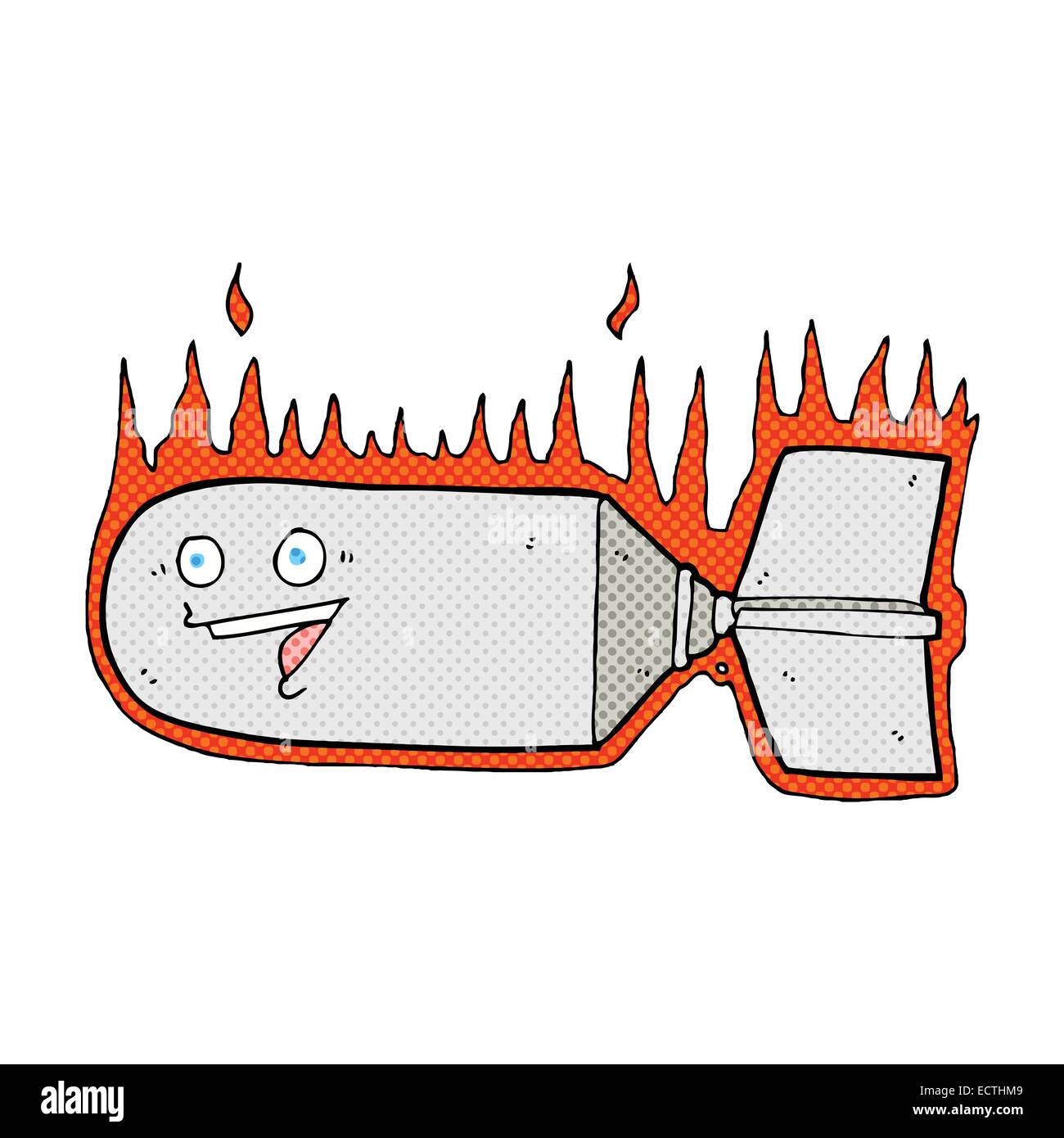 retro comic book style cartoon falling bomb Stock Vector Image & Art - Alamy