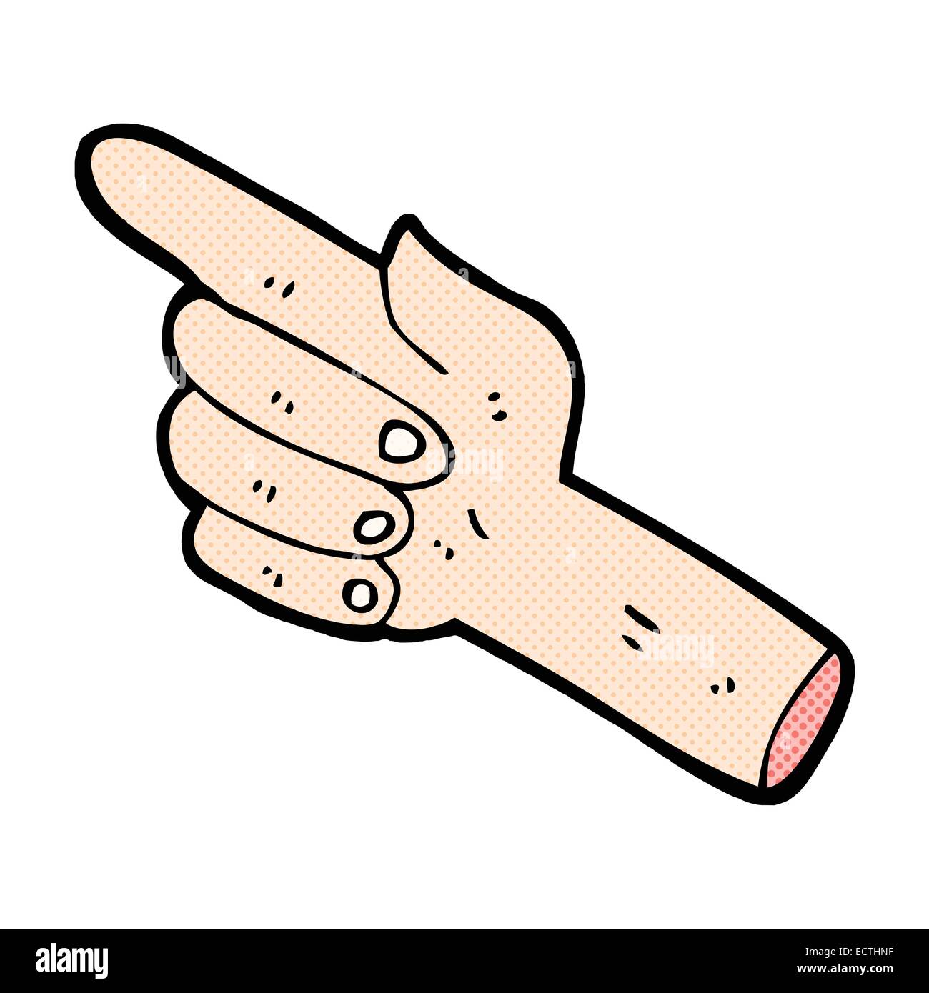 retro comic book style cartoon pointing hand Stock Vector Image & Art ...