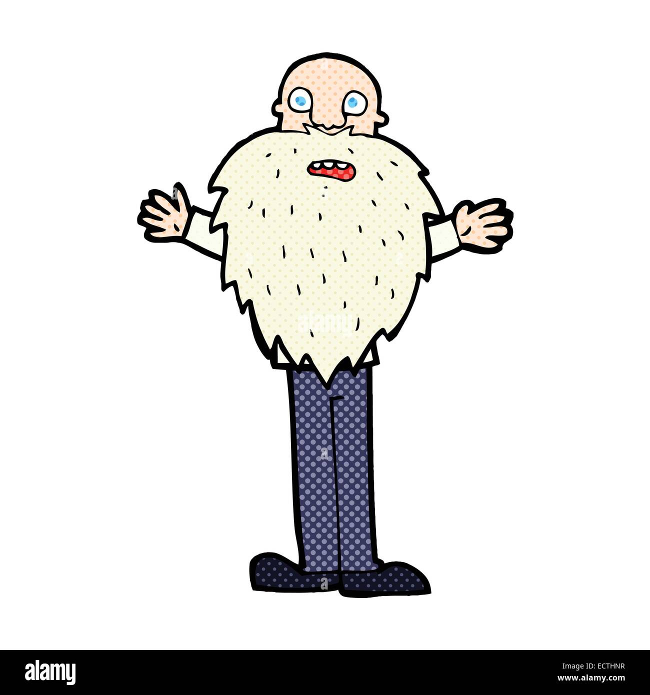 retro comic book style cartoon bearded old man Stock Vector Image & Art ...