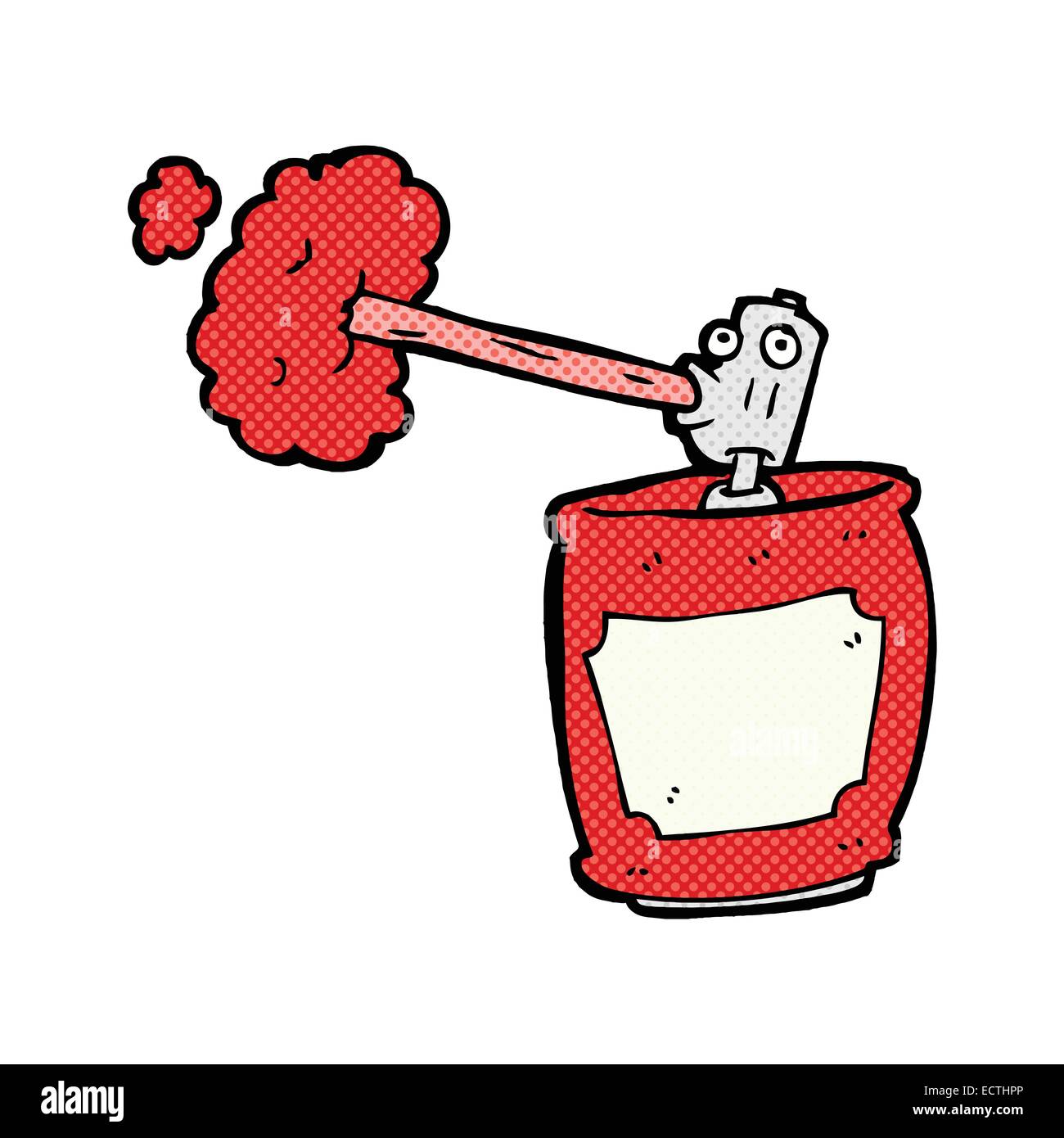 retro comic book style cartoon spray can Stock Vector Image & Art - Alamy