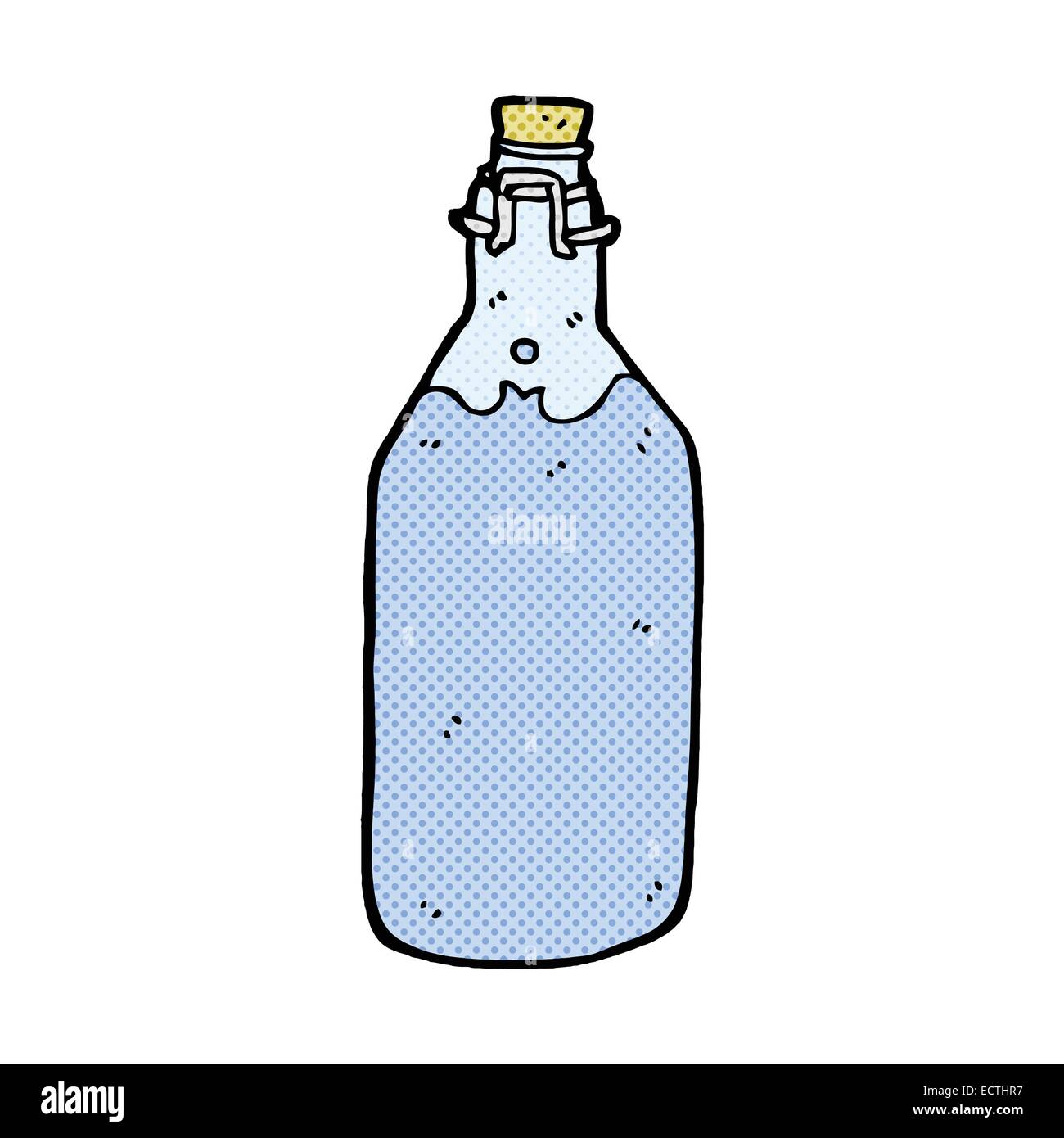 retro comic book style cartoon old style water bottle Stock Vector ...