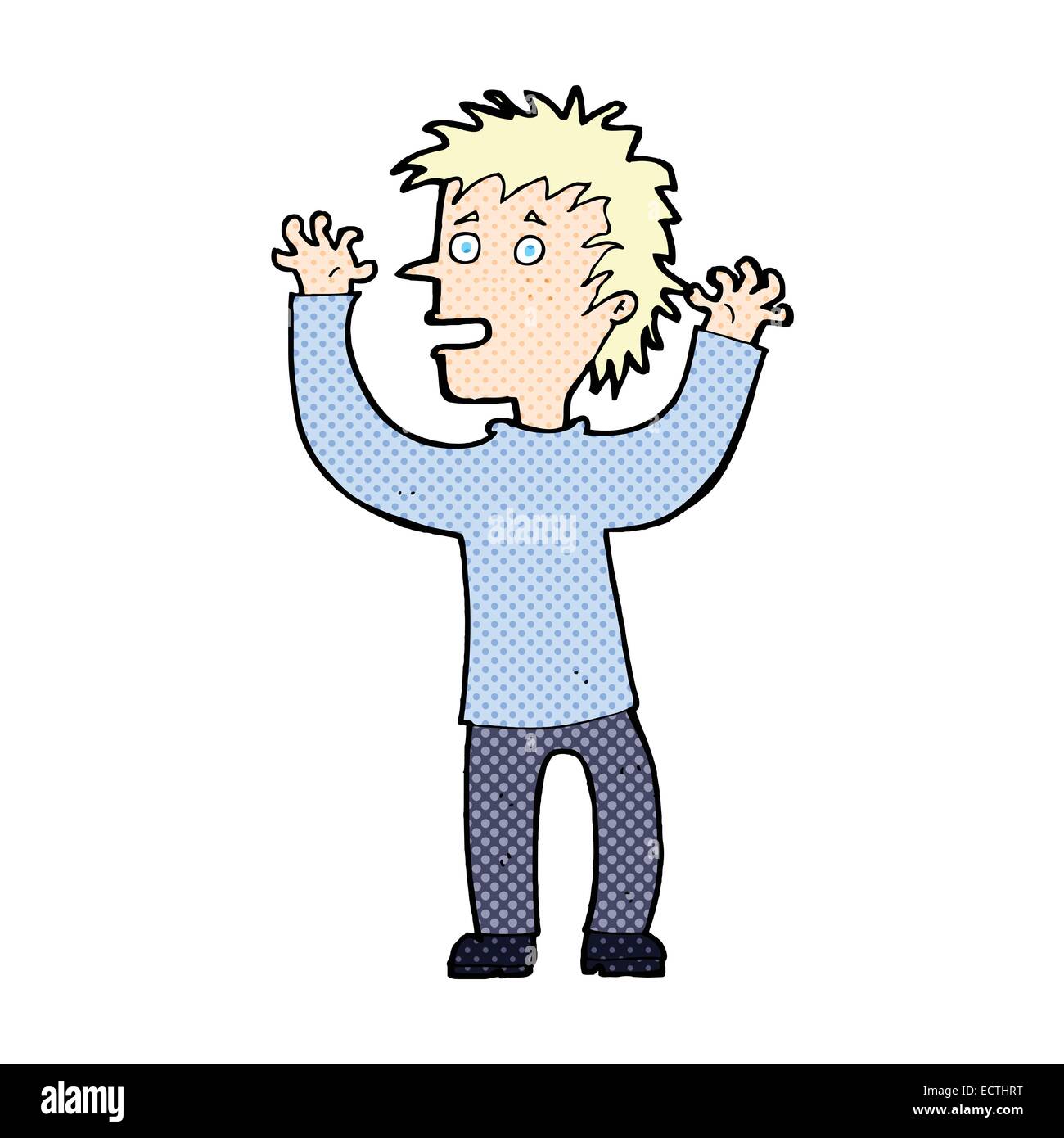 retro comic book style cartoon excited boy Stock Vector Image & Art - Alamy