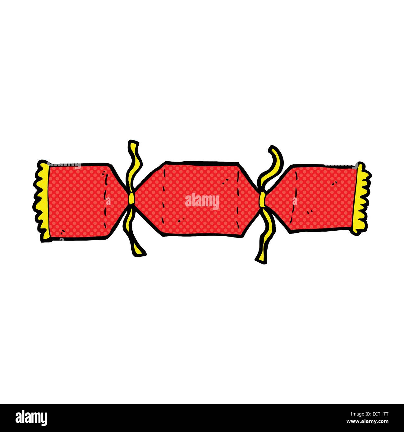 retro comic book style cartoon christmas cracker Stock Vector Image ...