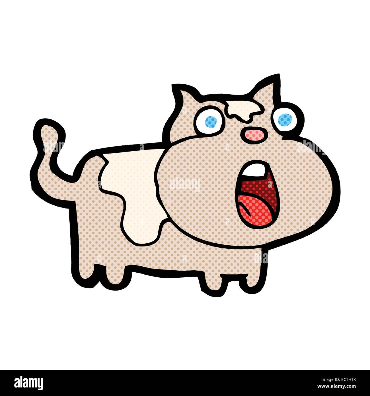 retro comic book style cartoon shocked cat Stock Vector Image & Art - Alamy