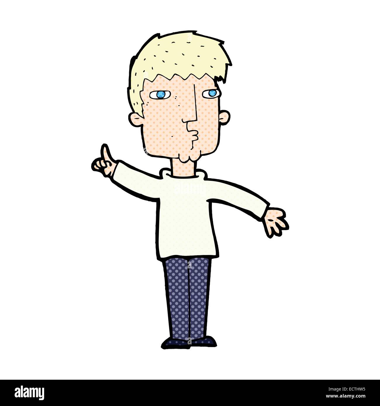 Comic raising hand hi-res stock photography and images - Alamy