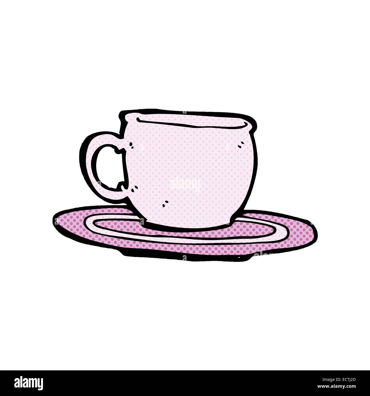 retro comic book style cartoon tea cup Stock Vector Image & Art - Alamy