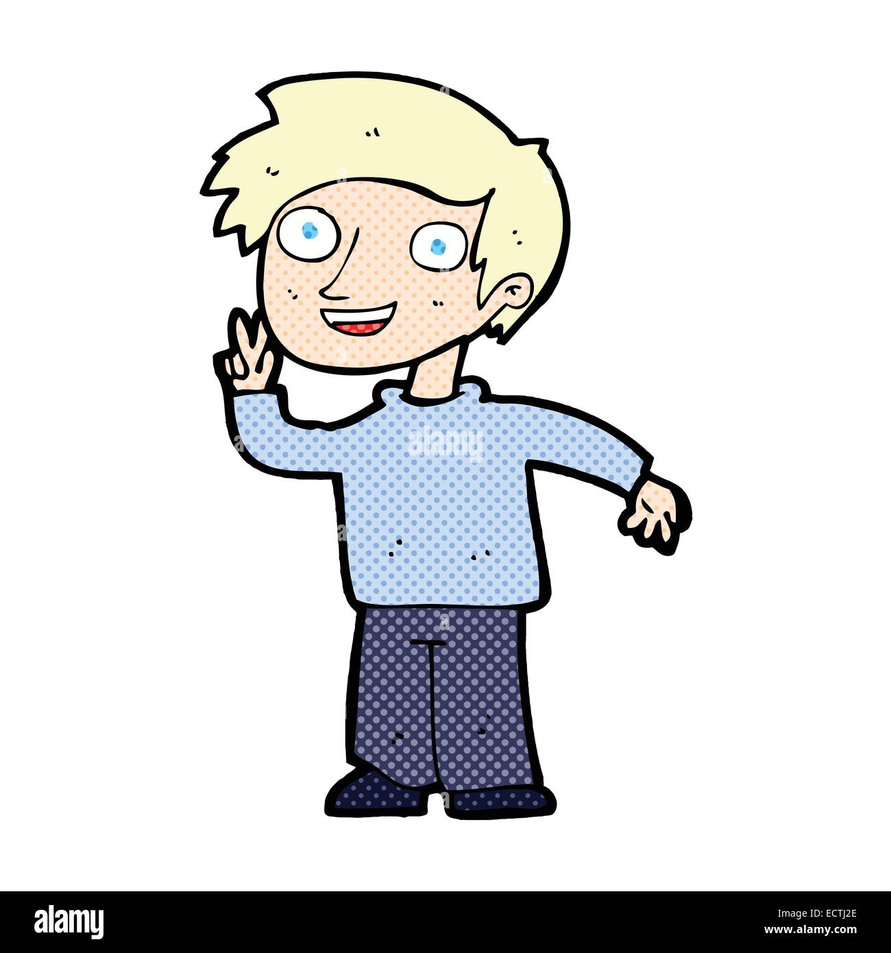 retro comic book style cartoon boy posing for photo Stock Vector Image ...