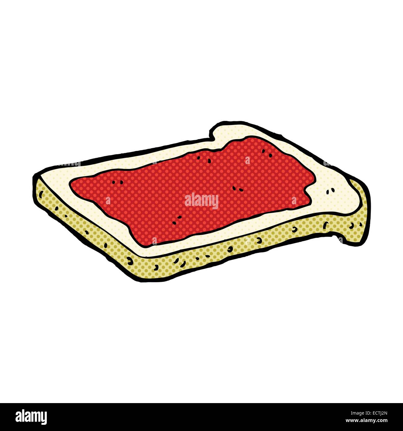 retro comic book style cartoon jam on toast Stock Vector Image & Art ...