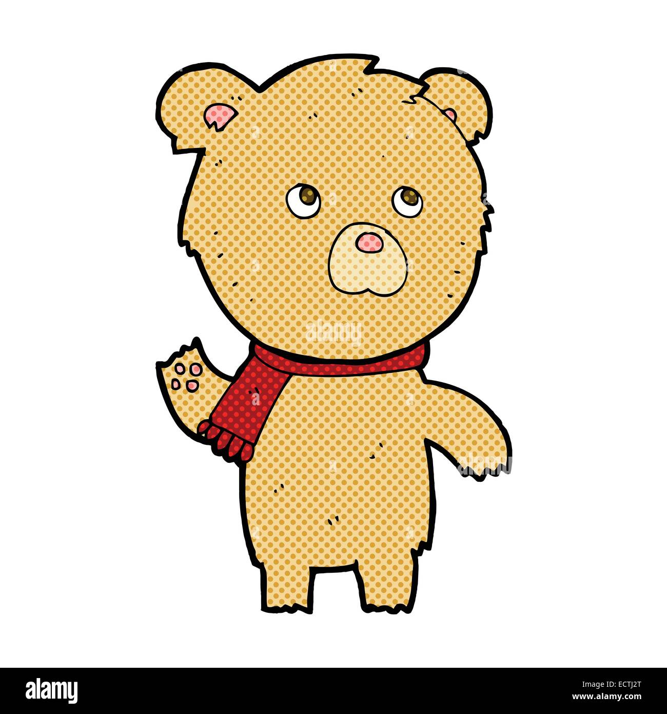 retro comic book style cartoon teddy bear Stock Vector Image & Art - Alamy