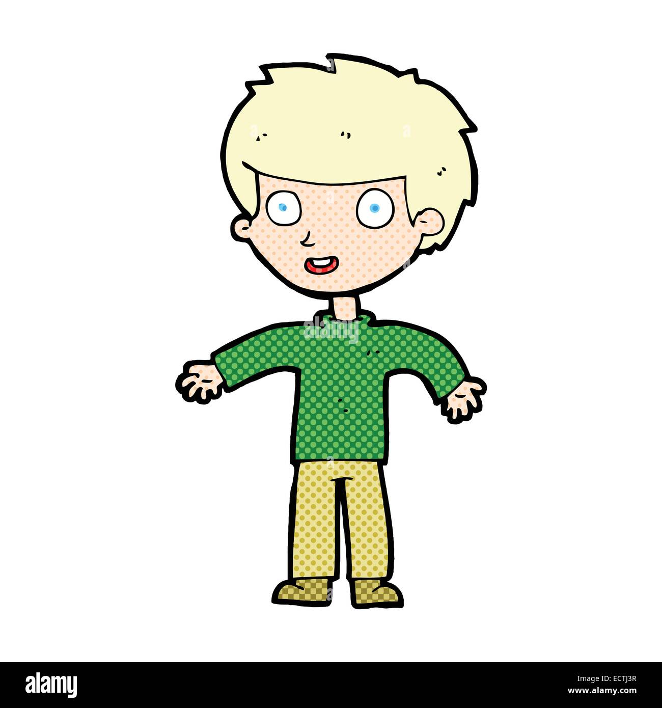 retro comic book style cartoon happy man Stock Vector Image & Art - Alamy