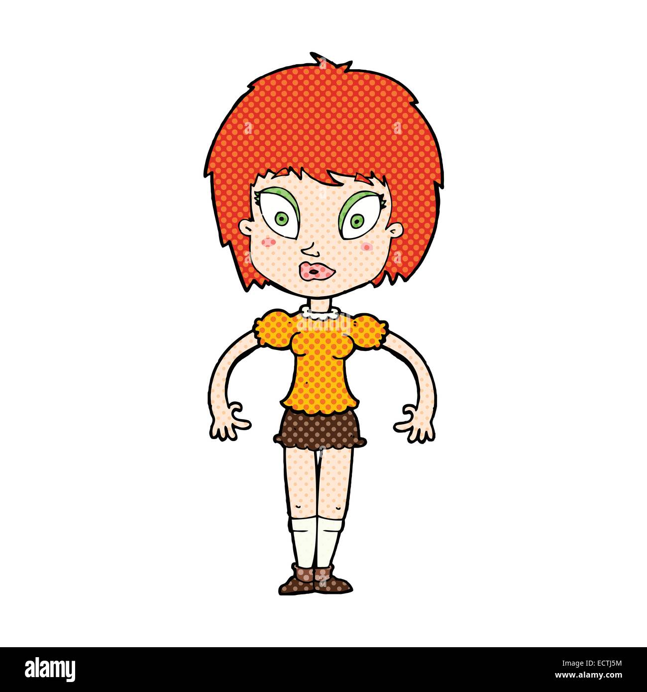 retro comic book style cartoon pretty girl Stock Vector Image & Art - Alamy