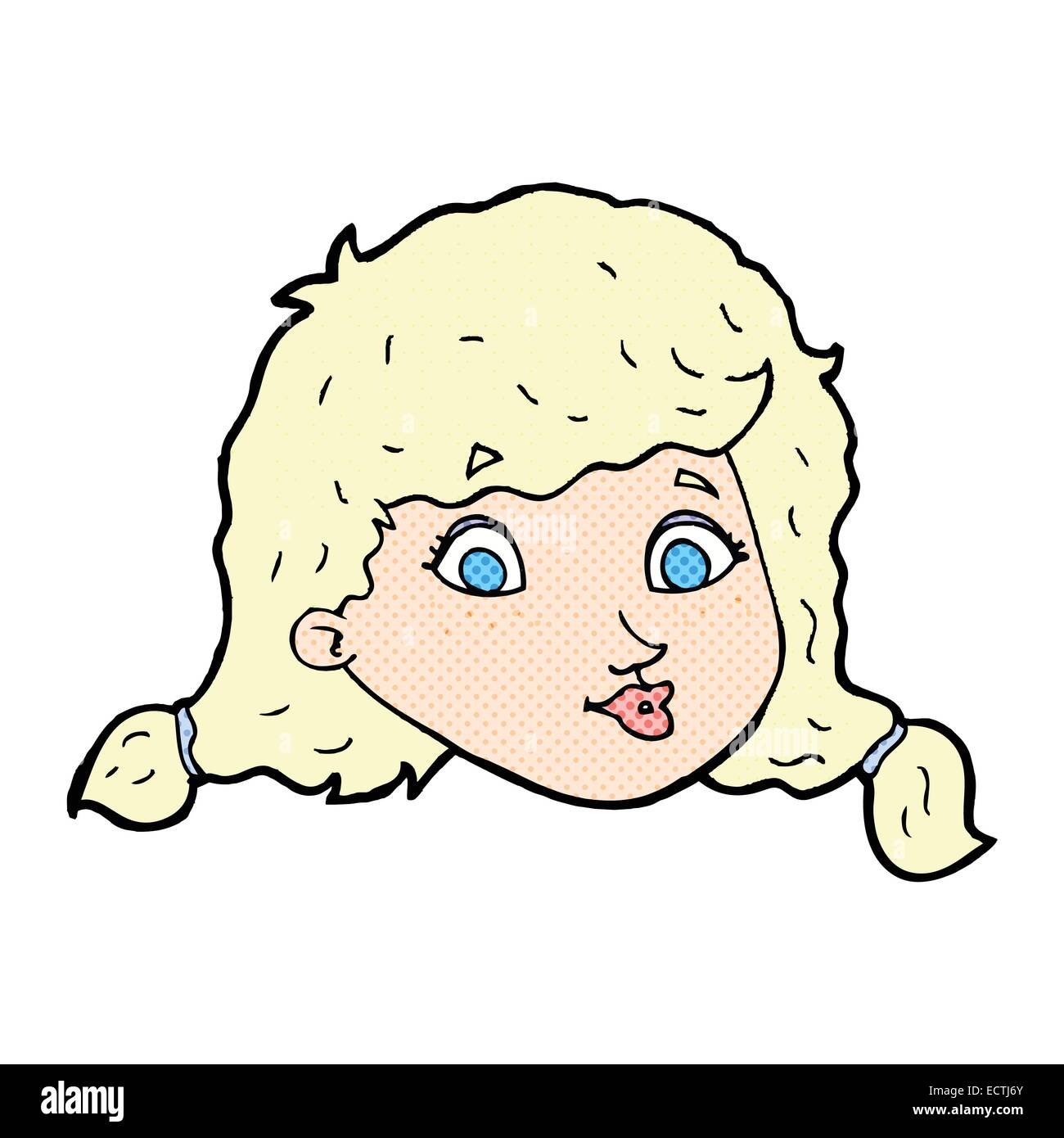 retro comic book style cartoon pretty female Stock Vector Image & Art ...