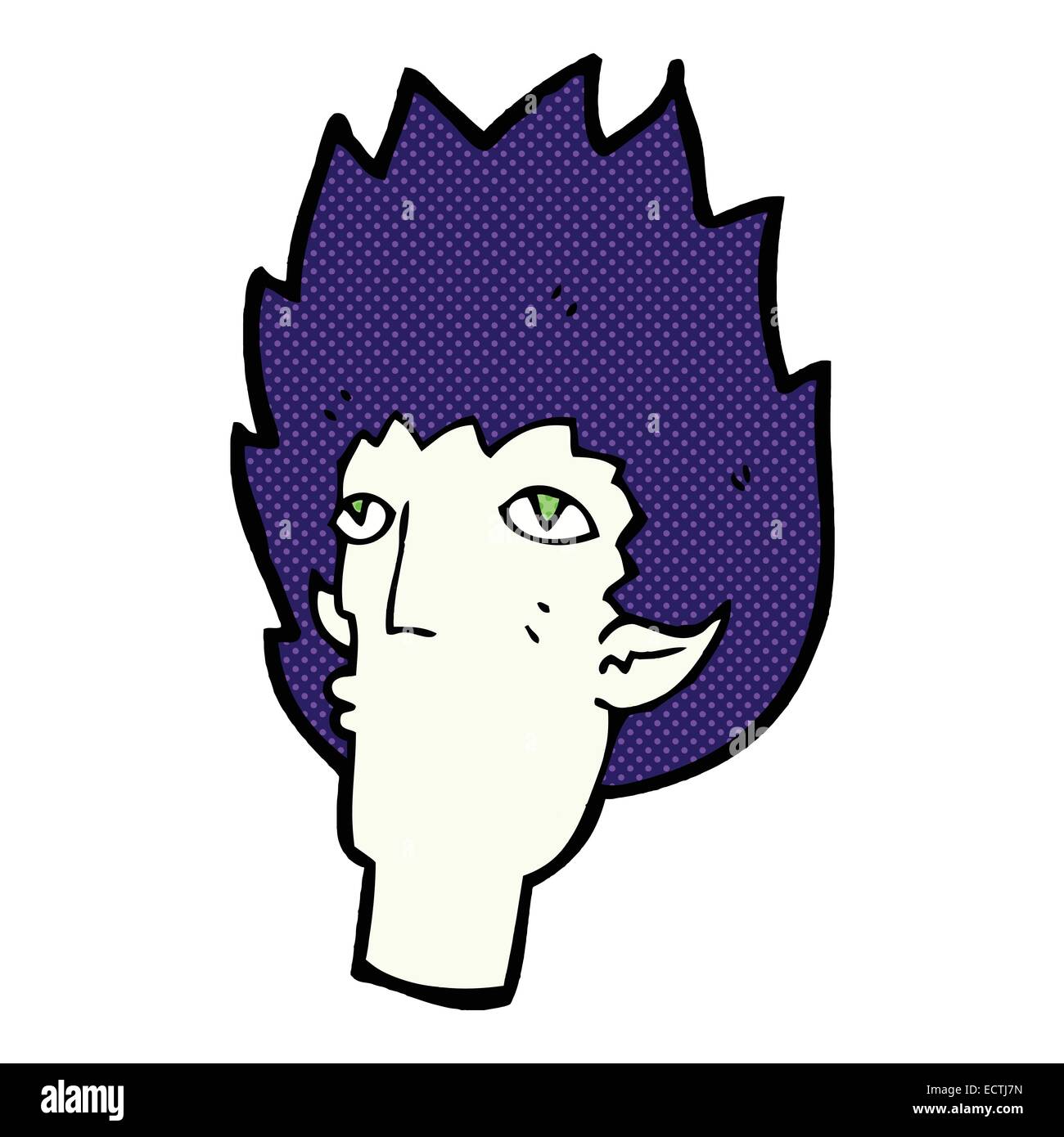 retro comic book style cartoon vampire face Stock Vector Image & Art ...