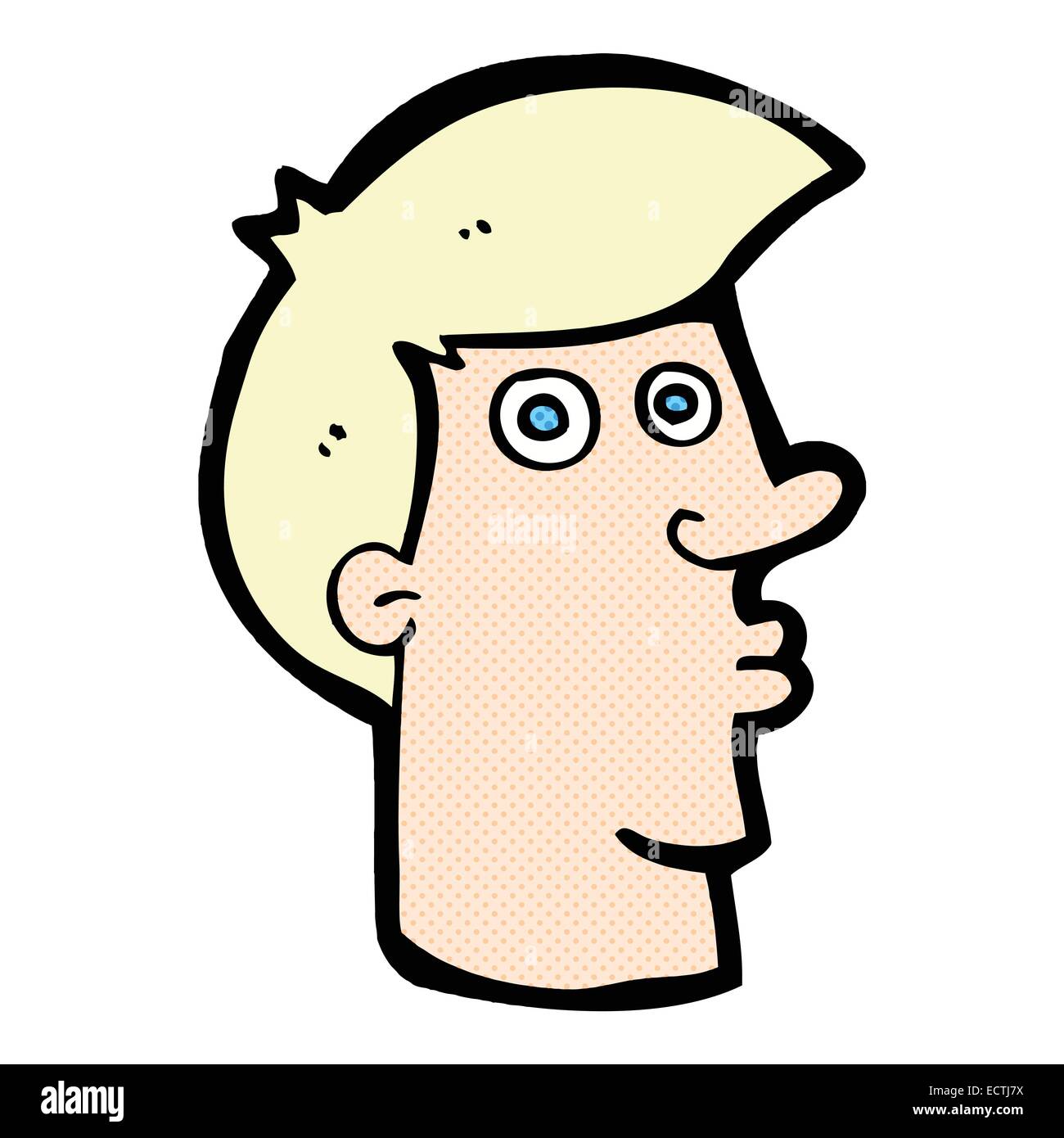 retro comic book style cartoon confused man Stock Vector Image & Art ...