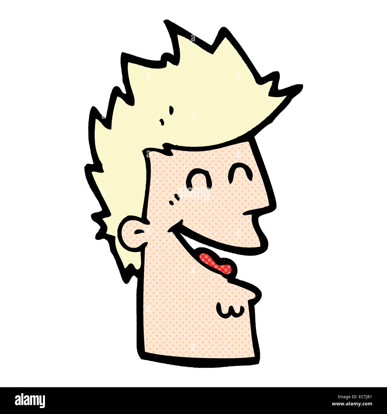 retro comic book style cartoon happy man Stock Vector Image & Art - Alamy