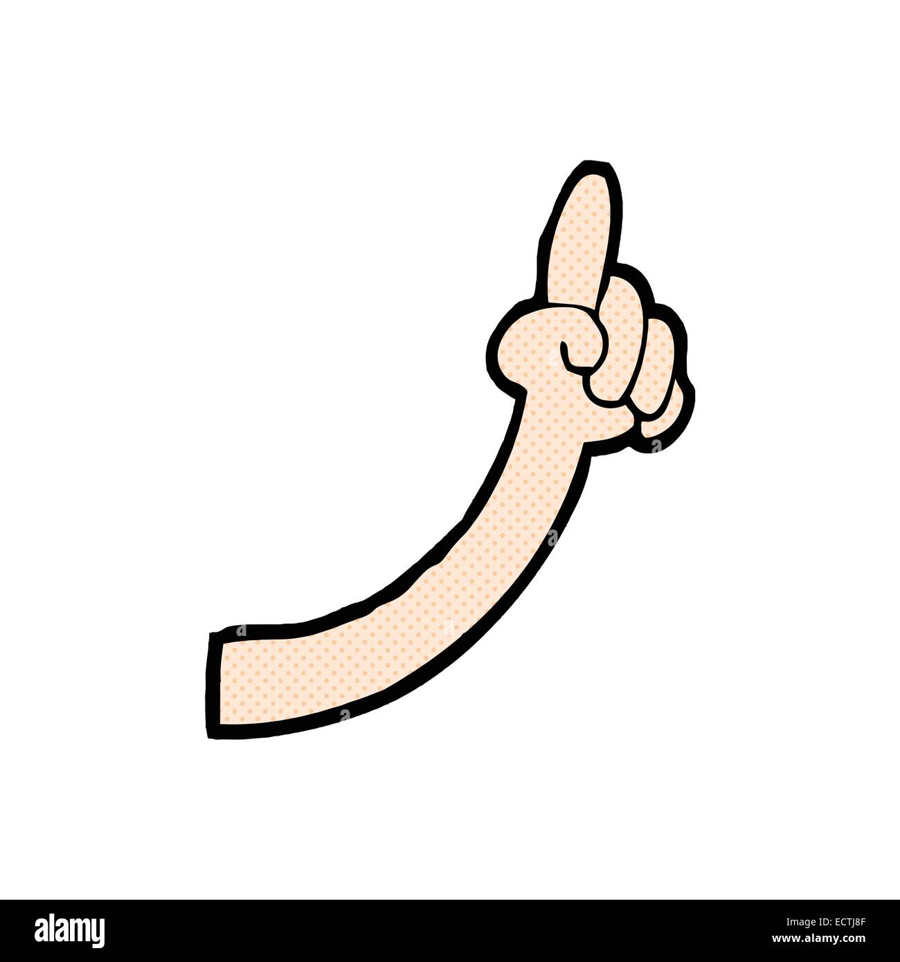 retro comic book style cartoon pointing arm Stock Vector Image & Art ...