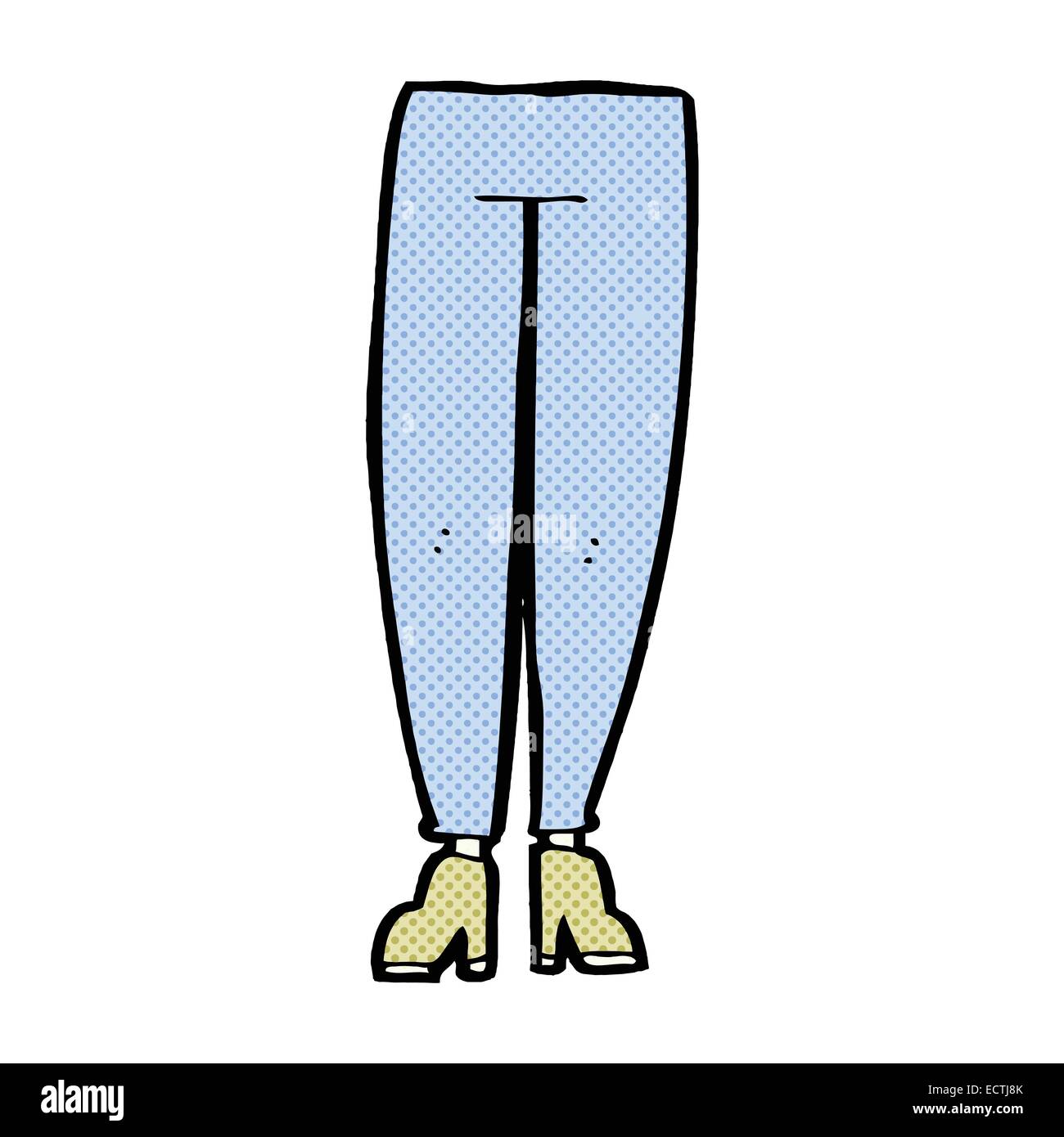 retro comic book style cartoon female legs Stock Vector Image & Art - Alamy