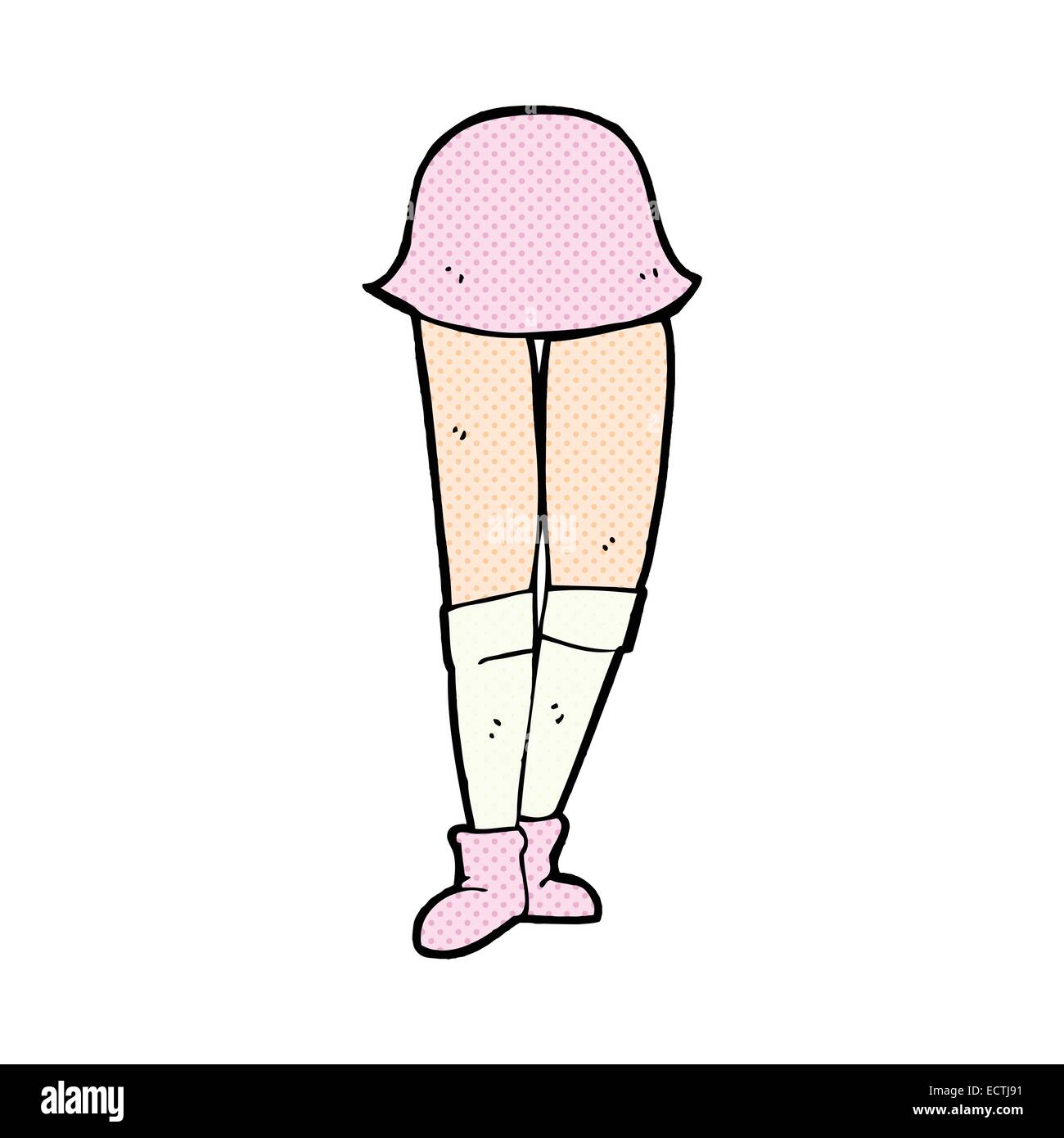 retro comic book style cartoon female legs Stock Vector Image & Art - Alamy