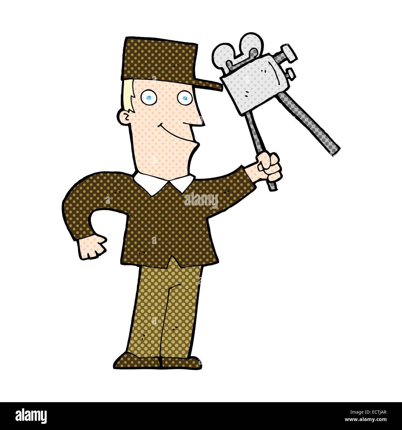 retro comic book style cartoon film maker Stock Vector Image & Art - Alamy