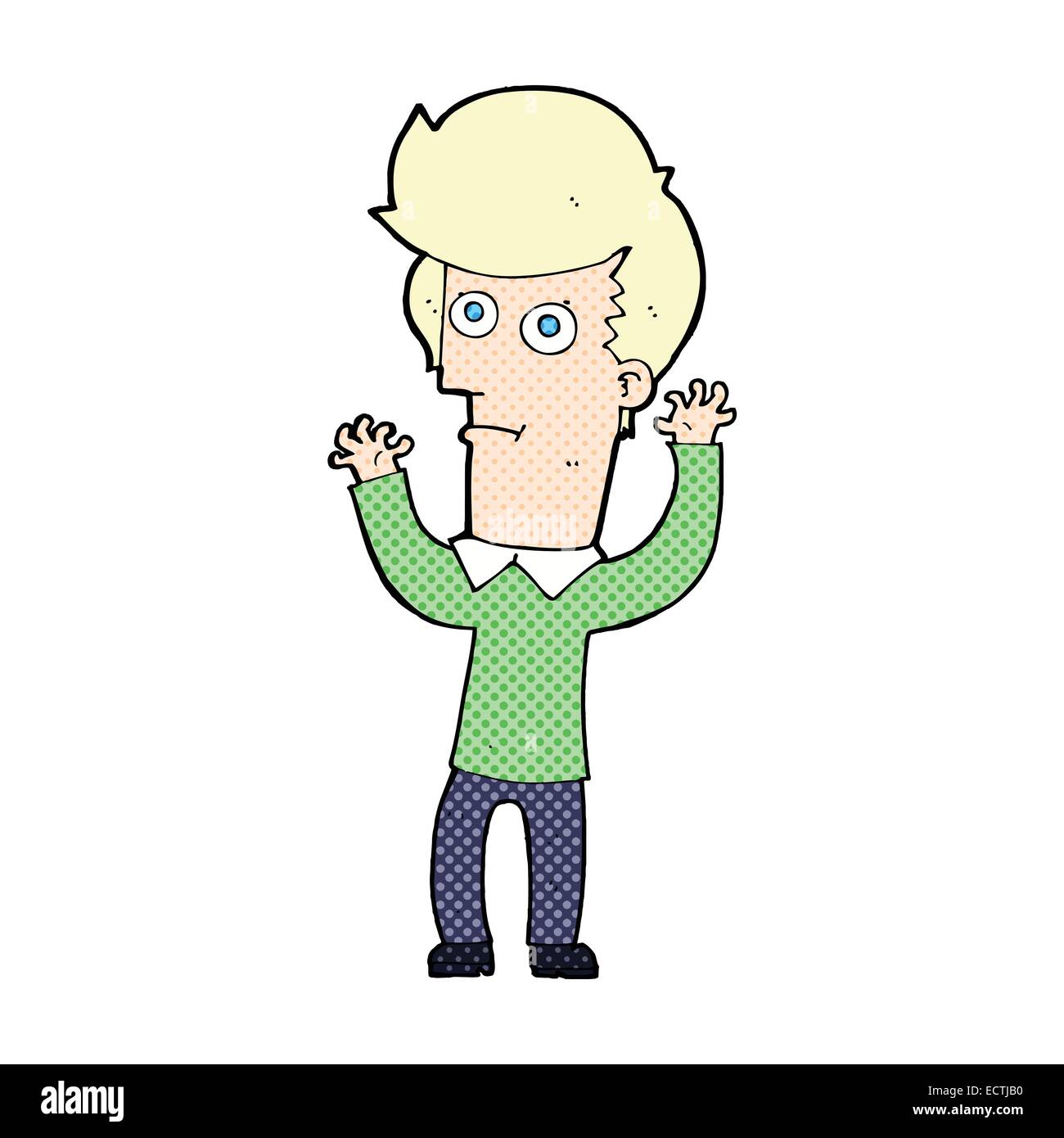 retro comic book style cartoon shocked man Stock Vector Image & Art - Alamy