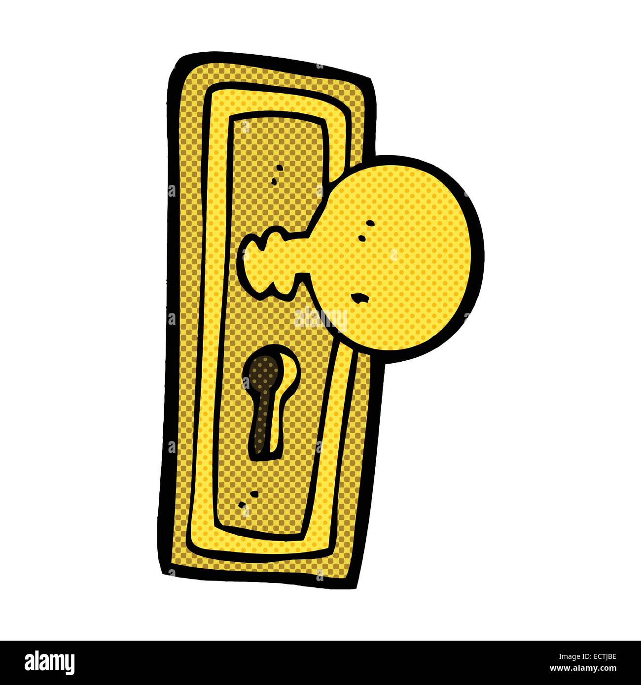 retro comic book style cartoon door knob Stock Vector Image & Art - Alamy