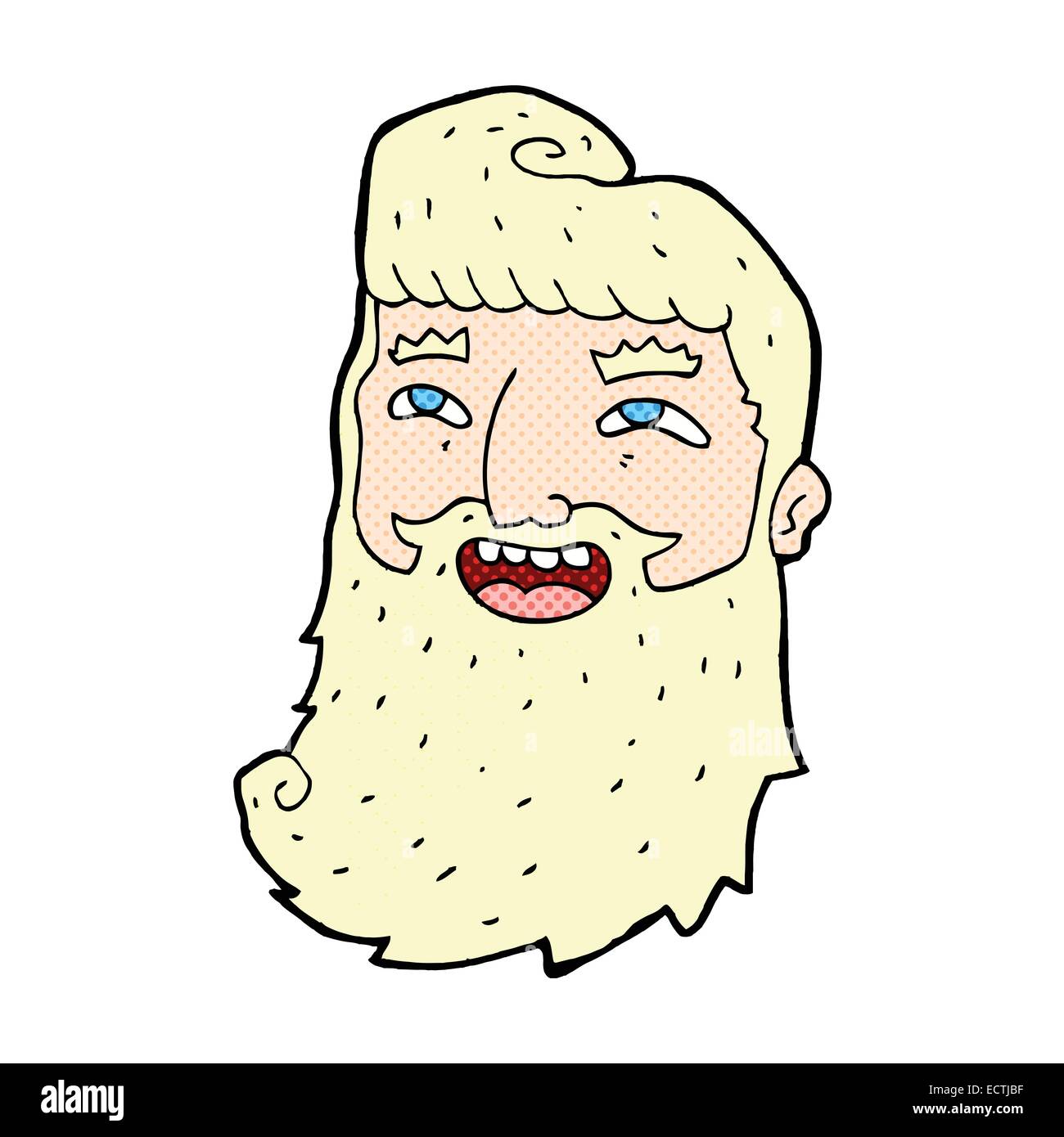 retro comic book style cartoon laughing bearded man Stock Vector Image ...