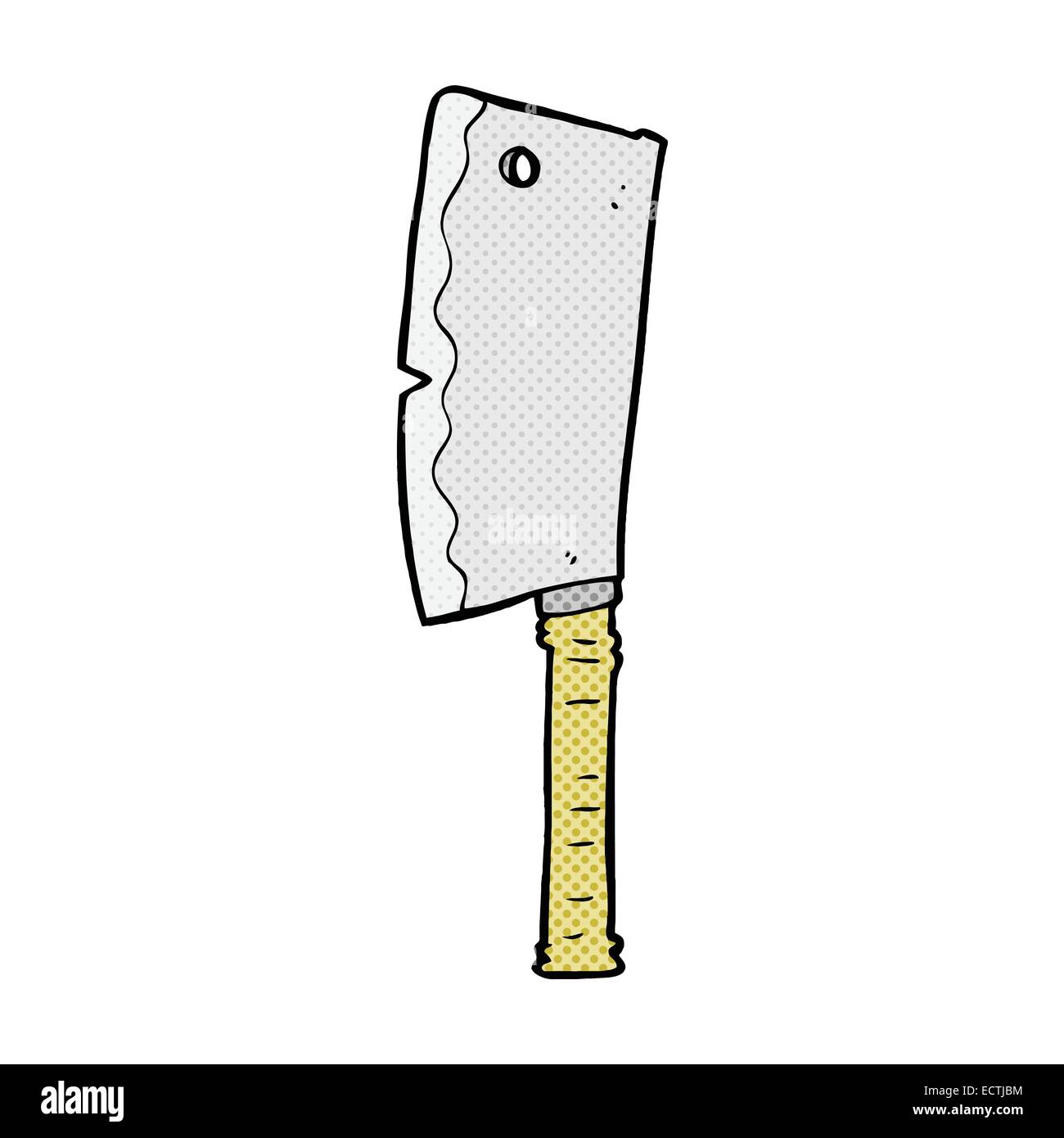 retro comic book style cartoon meat cleaver Stock Vector Image & Art ...