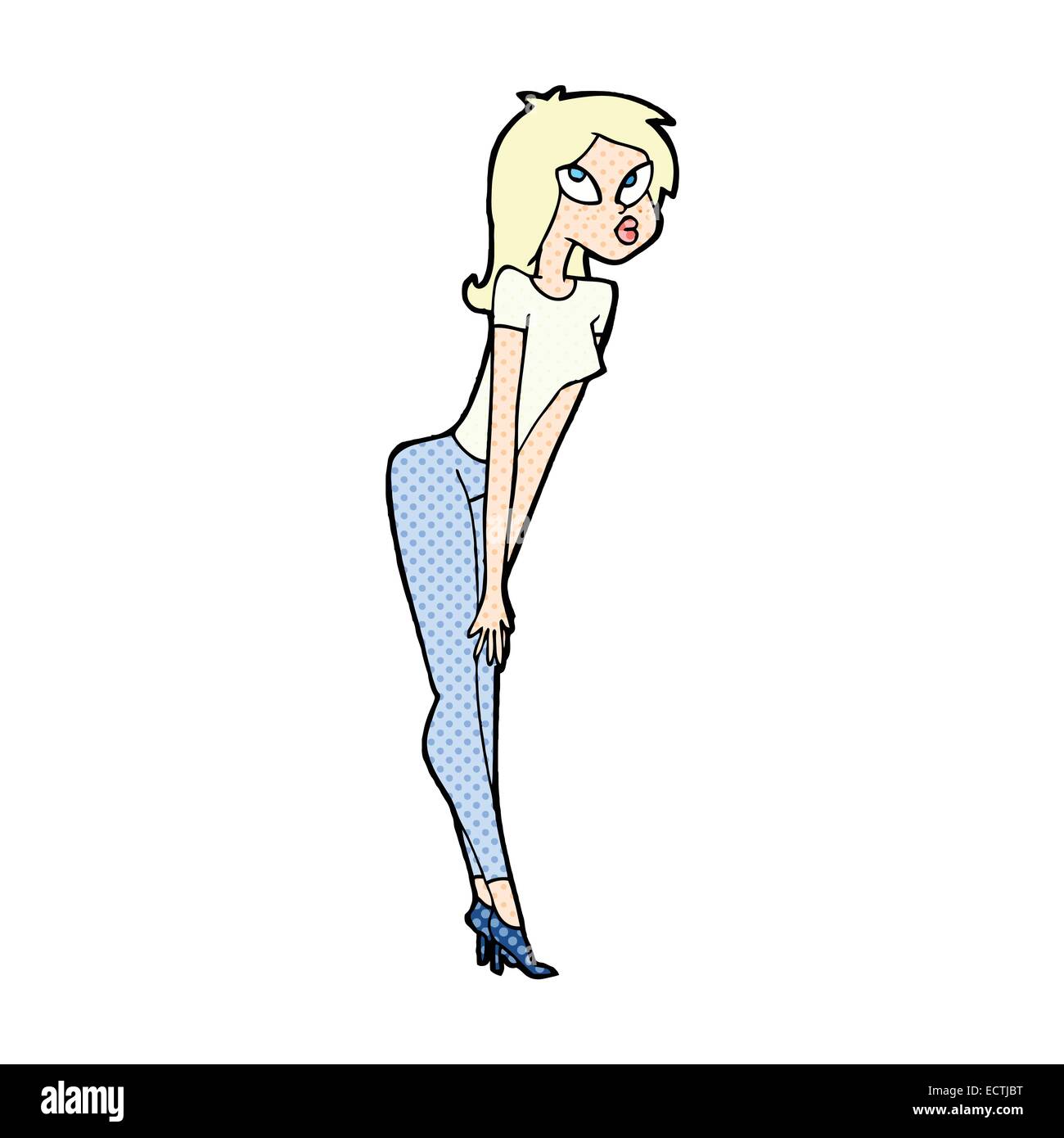 retro comic book style cartoon attractive girl Stock Vector Image & Art ...