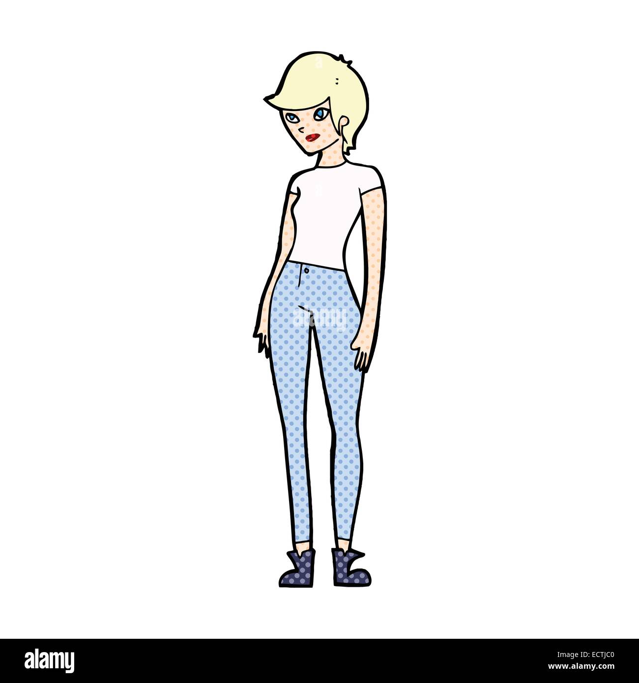 retro comic book style cartoon modern attractive woman Stock Vector ...