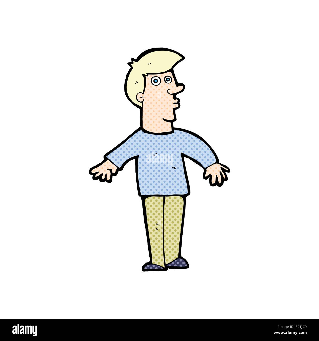 retro comic book style cartoon surprised man Stock Vector Image & Art ...