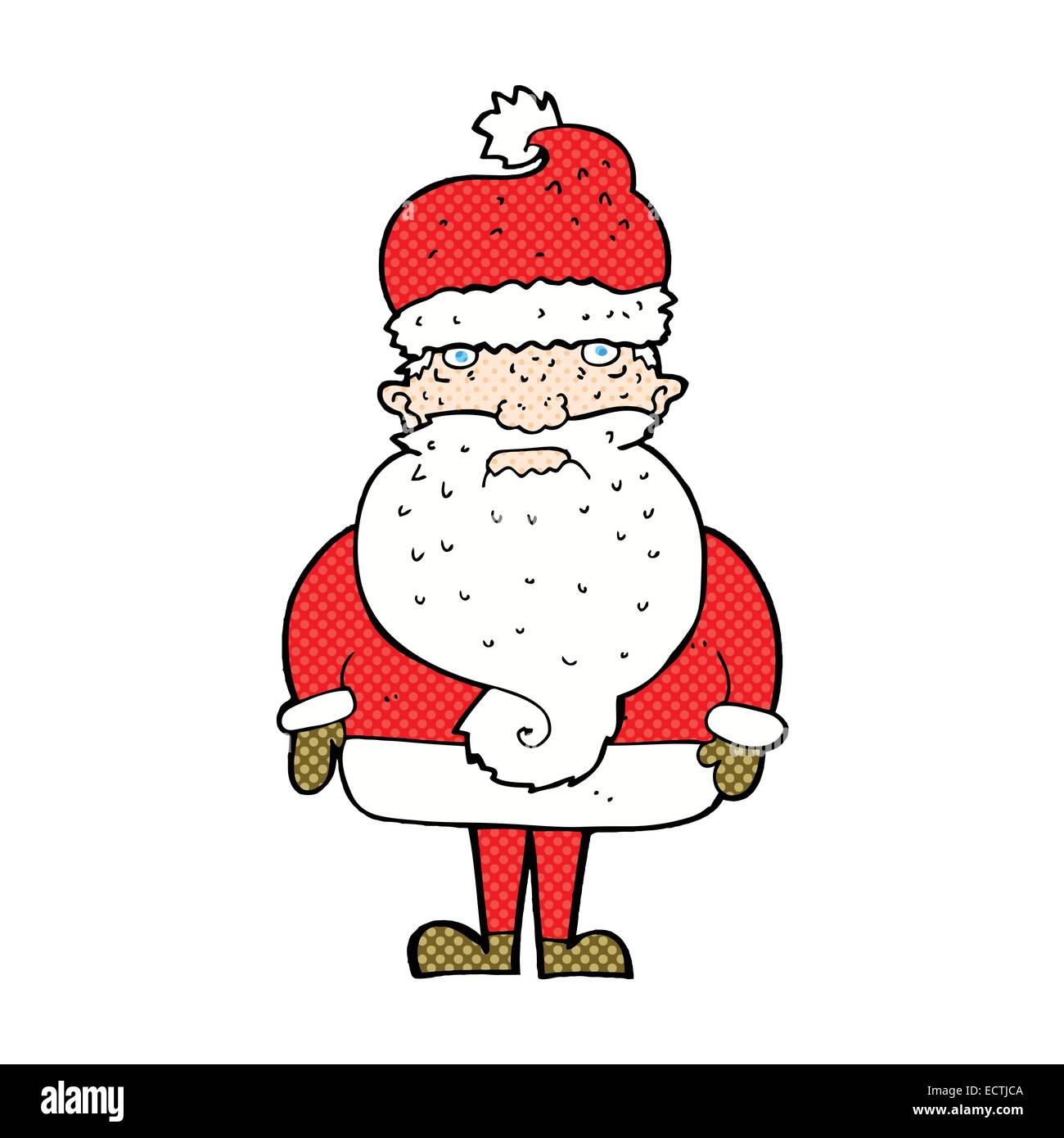 retro comic book style cartoon santa claus Stock Vector Image & Art - Alamy