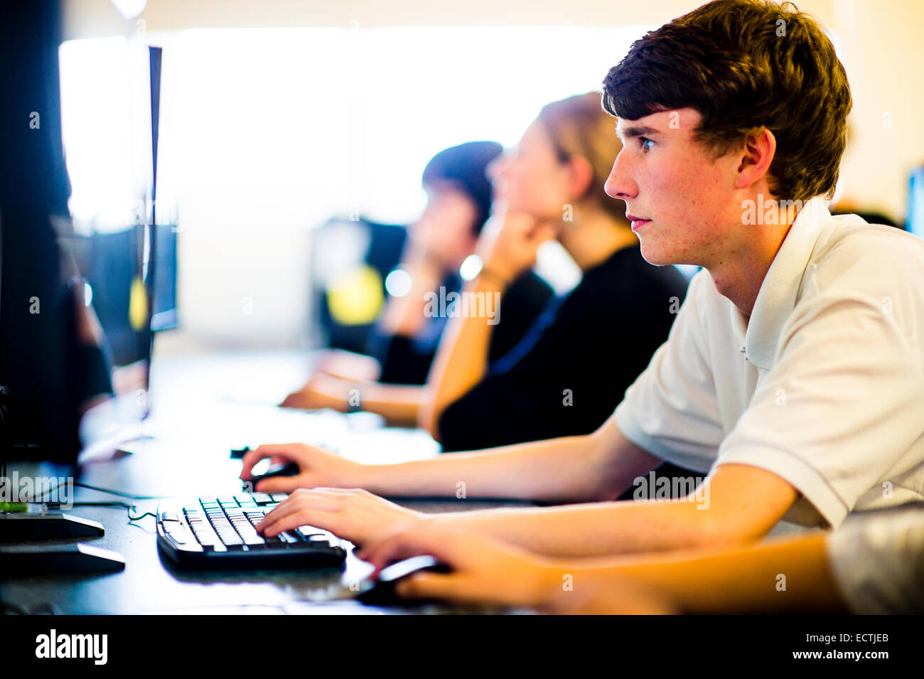 Secondary classroom with computers hi-res stock photography and images ...