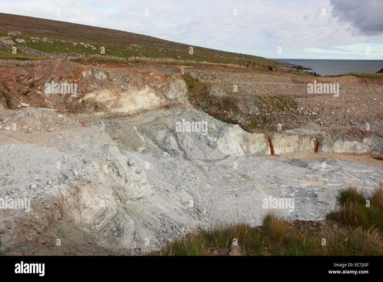 BritainÕs only working talc quarry at Clibberswick near Haroldswick ...