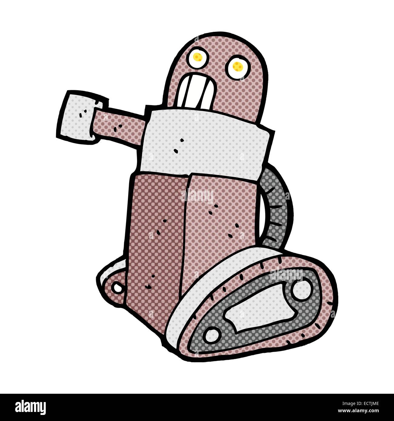 retro comic book style cartoon tank robot Stock Vector Image & Art - Alamy