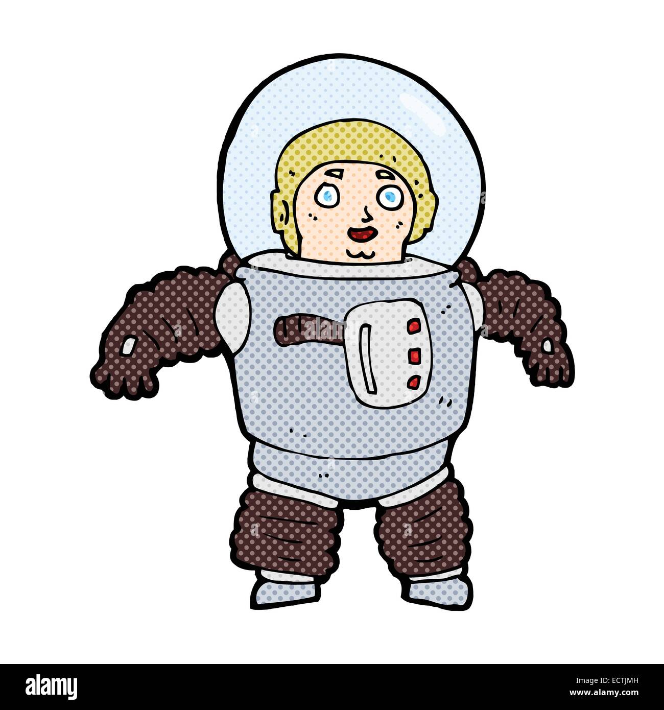 retro comic book style cartoon space man Stock Vector Image & Art - Alamy