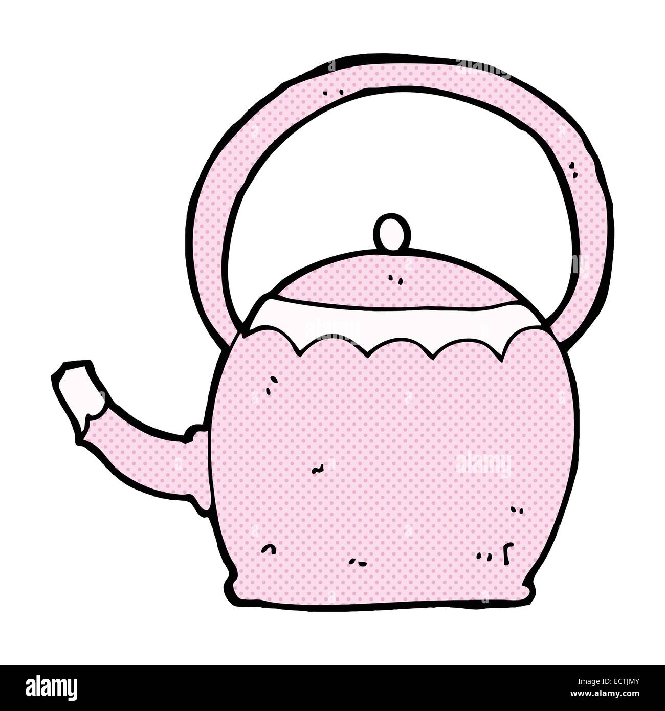 retro comic book style cartoon tea pot Stock Vector Image & Art - Alamy