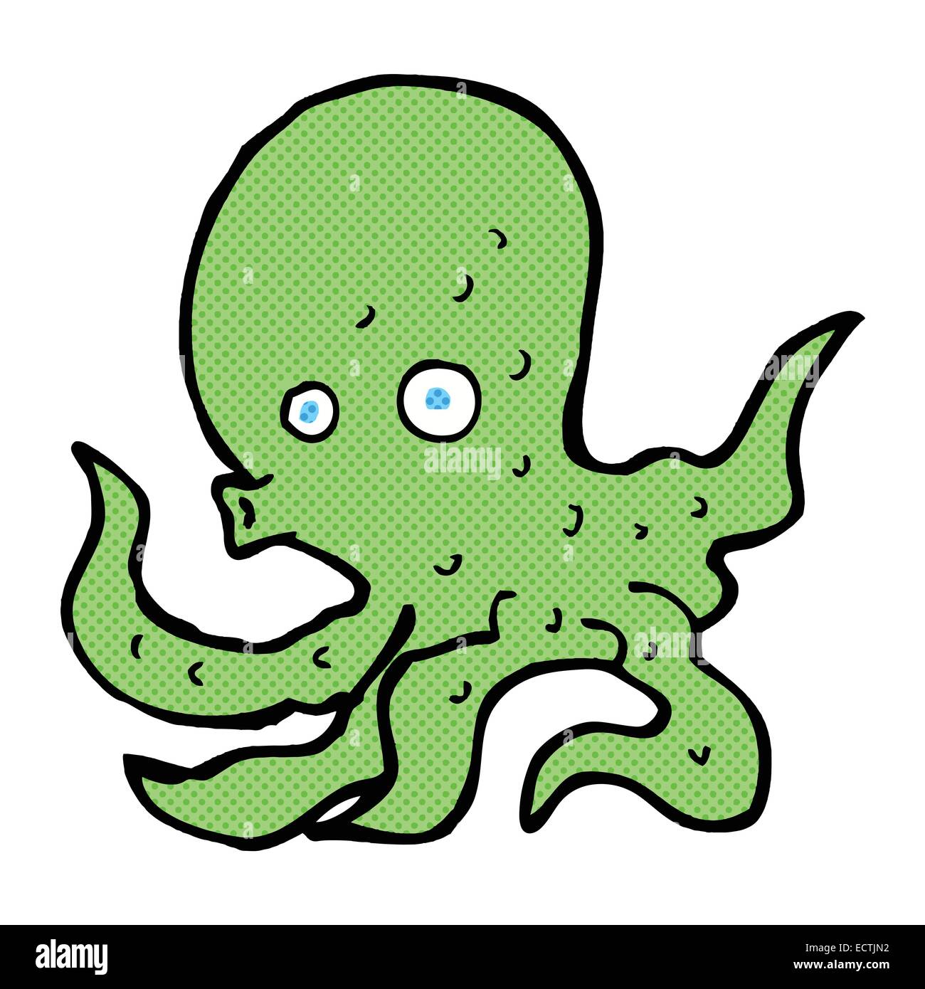 retro comic book style cartoon octopus Stock Vector Image & Art - Alamy