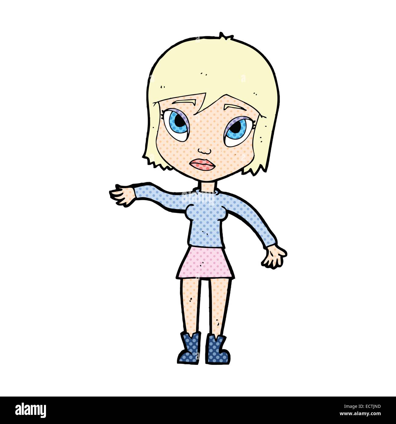 Girl reaching for book Stock Vector Images - Alamy