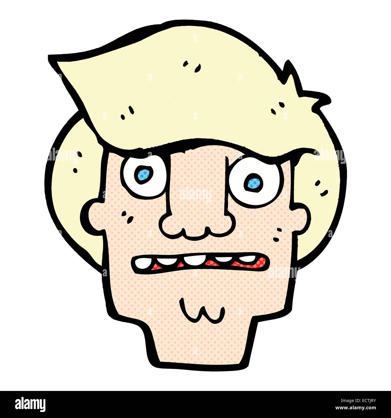 retro comic book style cartoon shocked face Stock Vector Image & Art ...