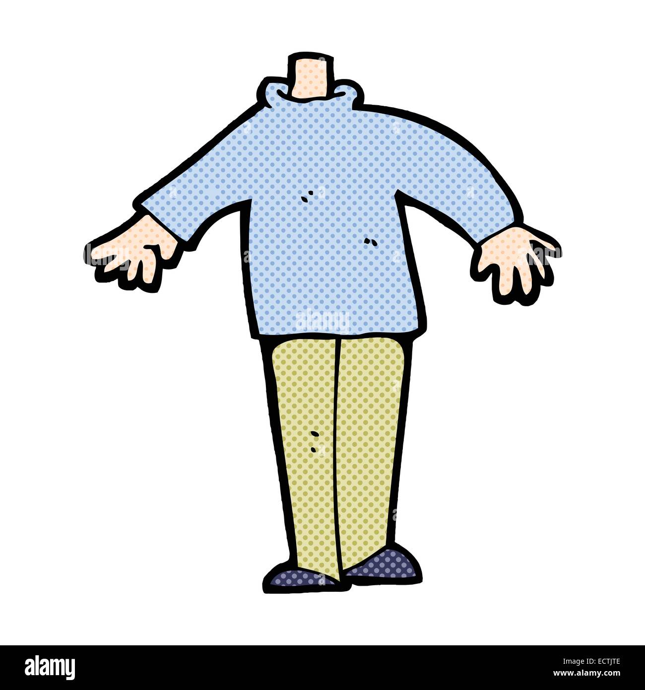 retro comic book style cartoon male body (mix and match retro comic ...