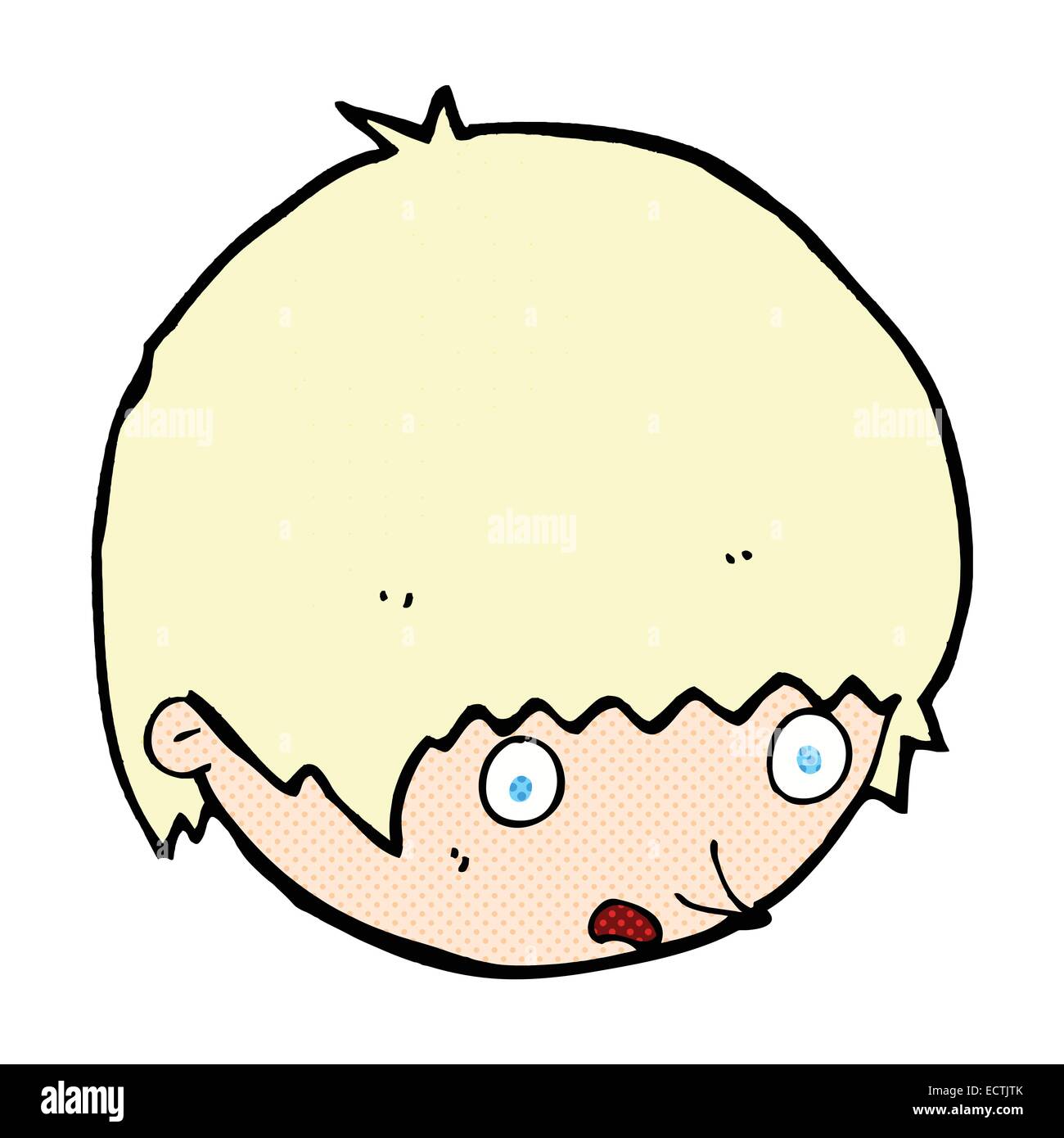 retro comic book style cartoon shocked face Stock Vector Image & Art ...
