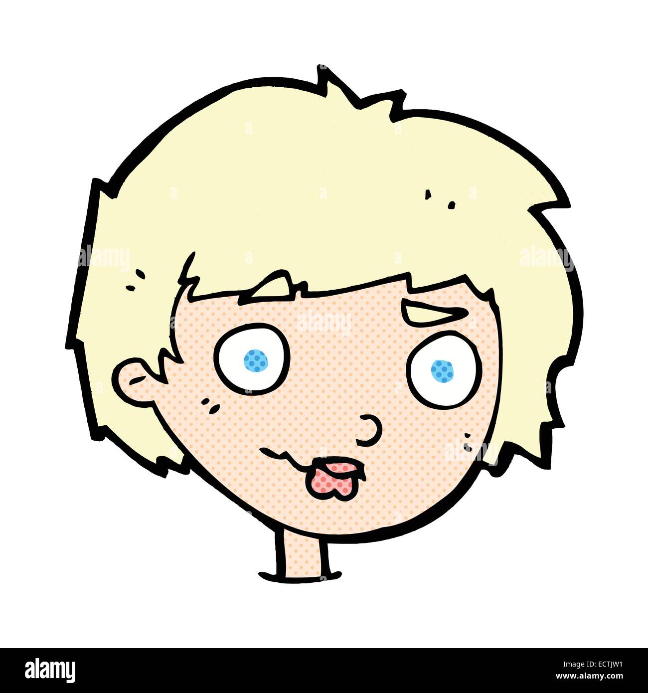 retro comic book style cartoon confused woman Stock Vector Image & Art ...