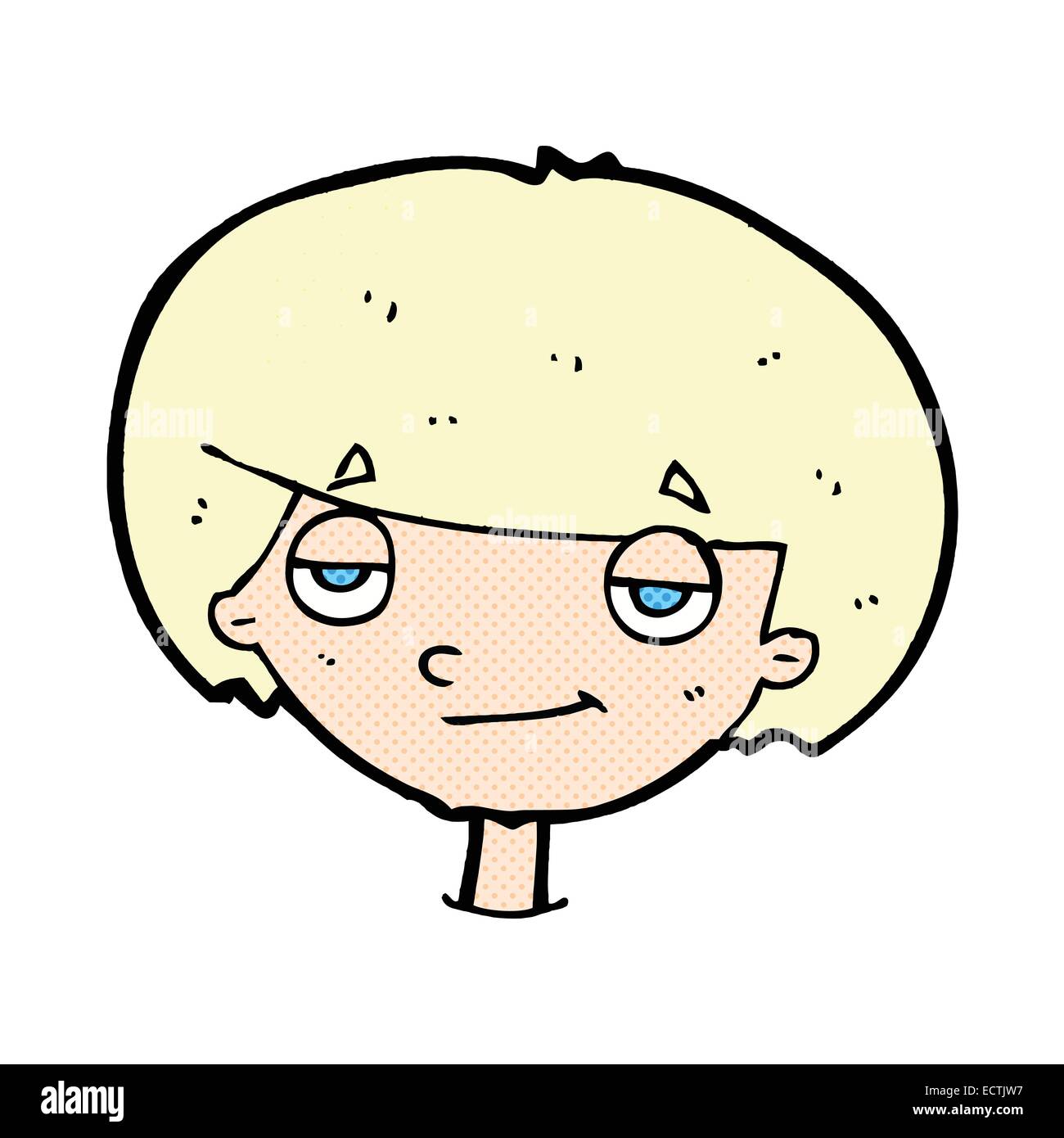 retro comic book style cartoon smug looking boy Stock Vector Image ...