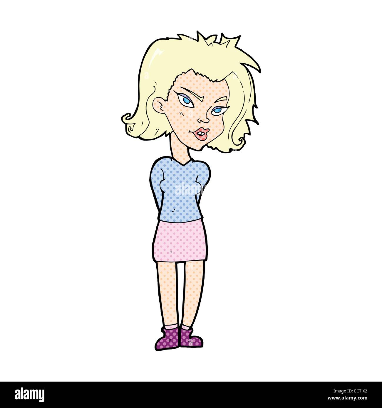 retro comic book style cartoon woman Stock Vector Image & Art - Alamy