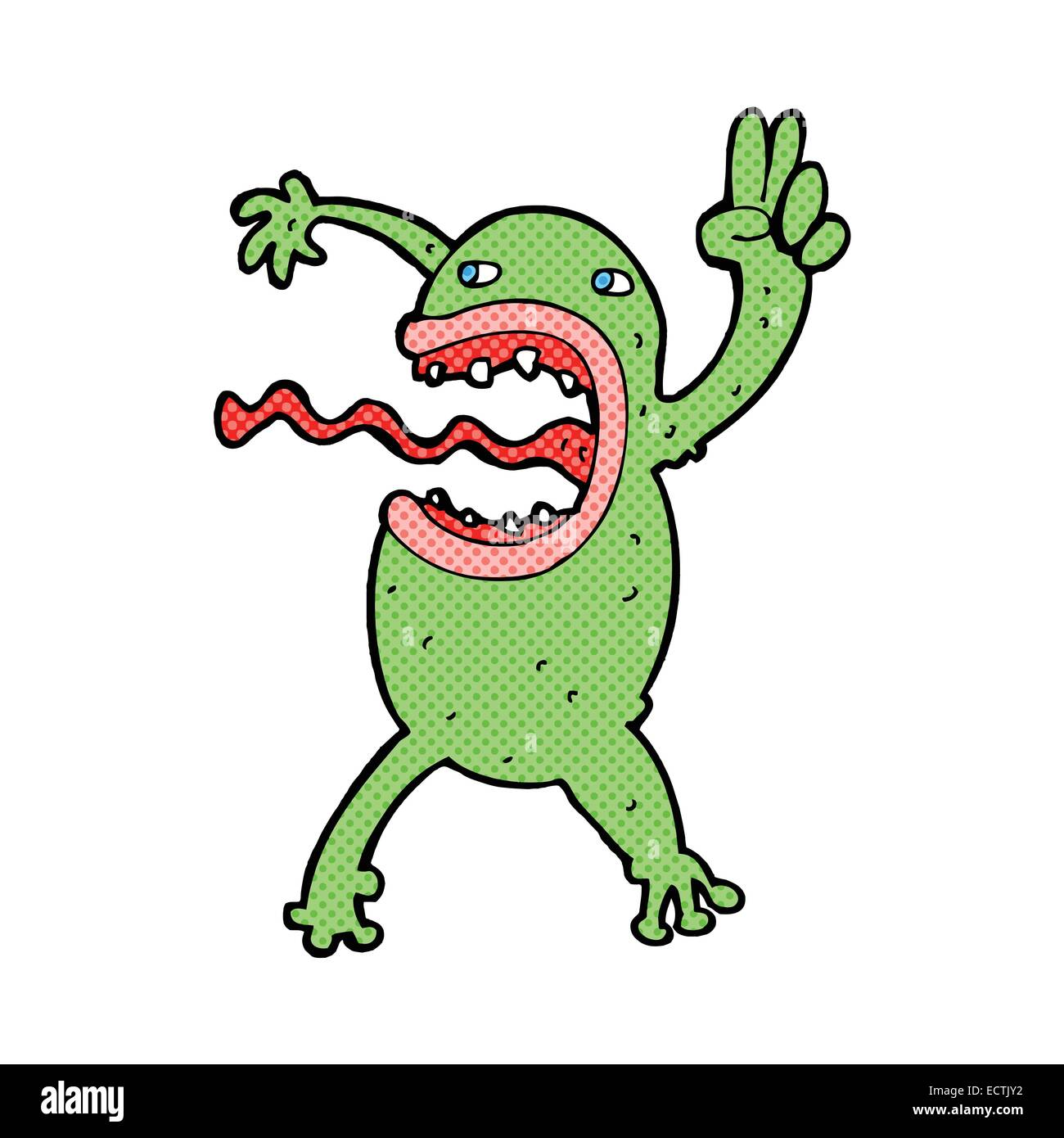 retro comic book style cartoon crazy frog Stock Vector Image & Art - Alamy