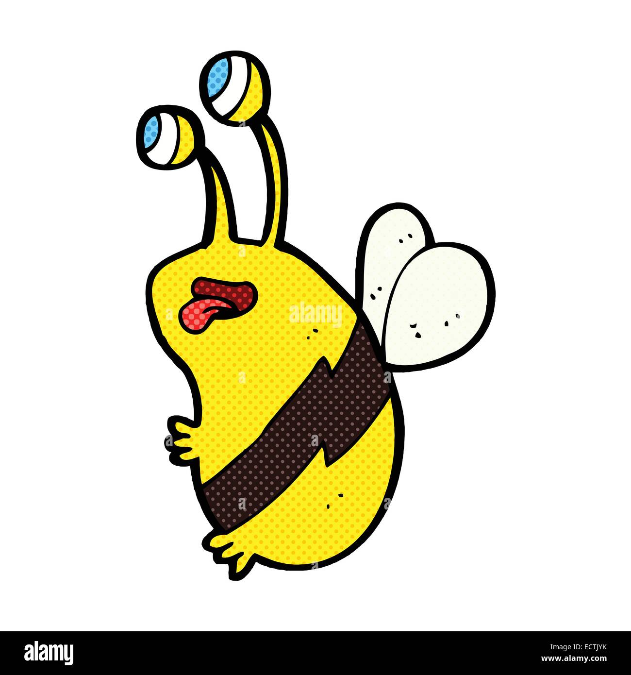 retro comic book style cartoon funny bee Stock Vector Image & Art - Alamy